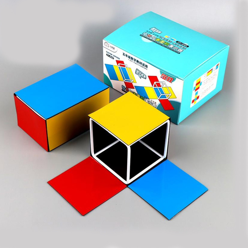 Magnetic cube cuboid body surface area expansion diagram mathematical ...
