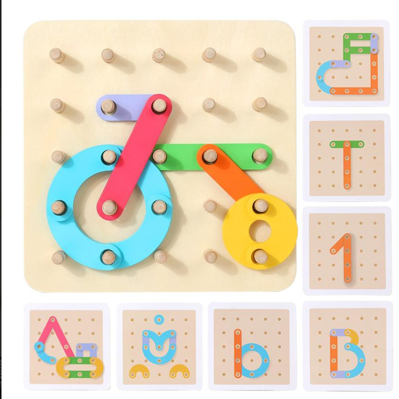 Montessori multi-functional column shape assembly 3-6 years old baby ...