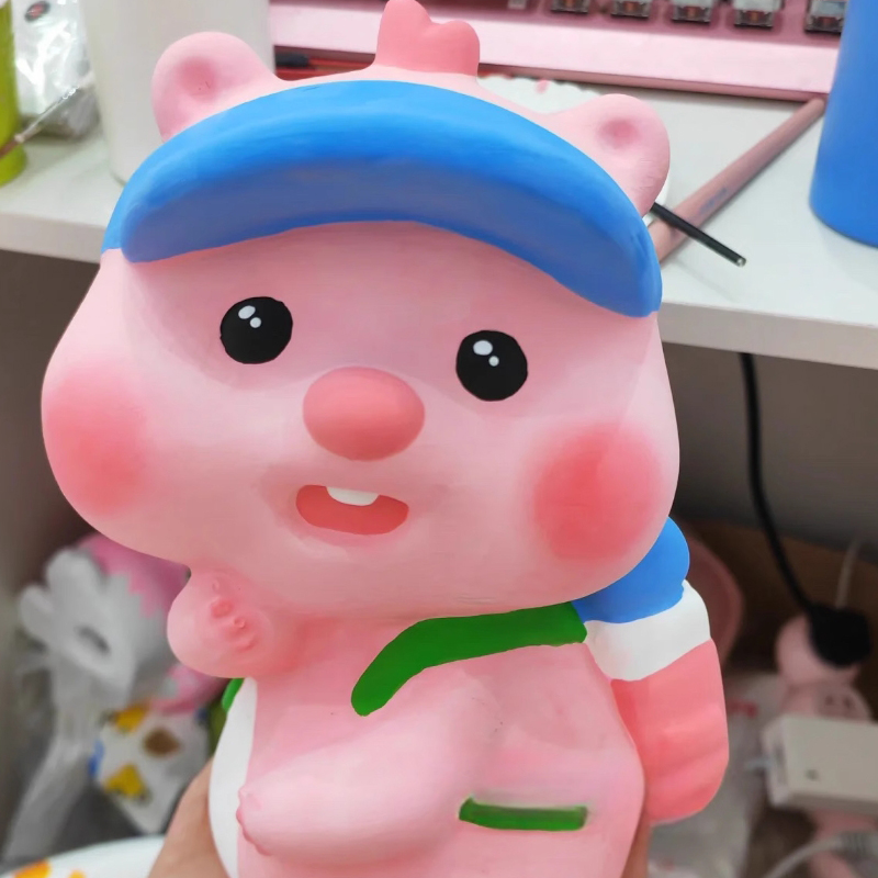 Painted Painted Plaster Doll Ruby Little Beaver Hand Painted DIY Large ...