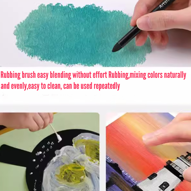 Oil painting stick special blending brush heavy color rubbing brush ...